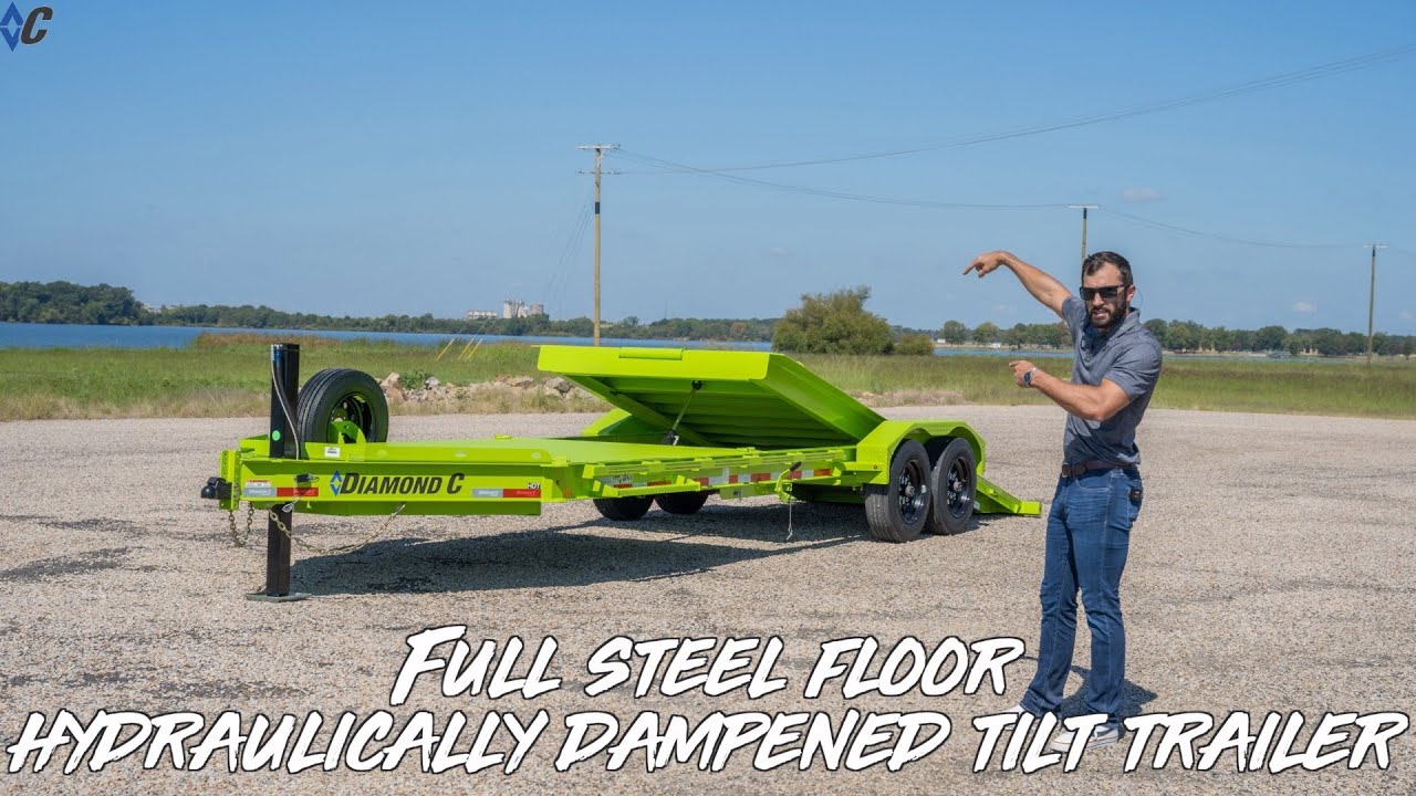 Full Steel Floor Hydraulically Dampened Tilt Trailer Walk around ...