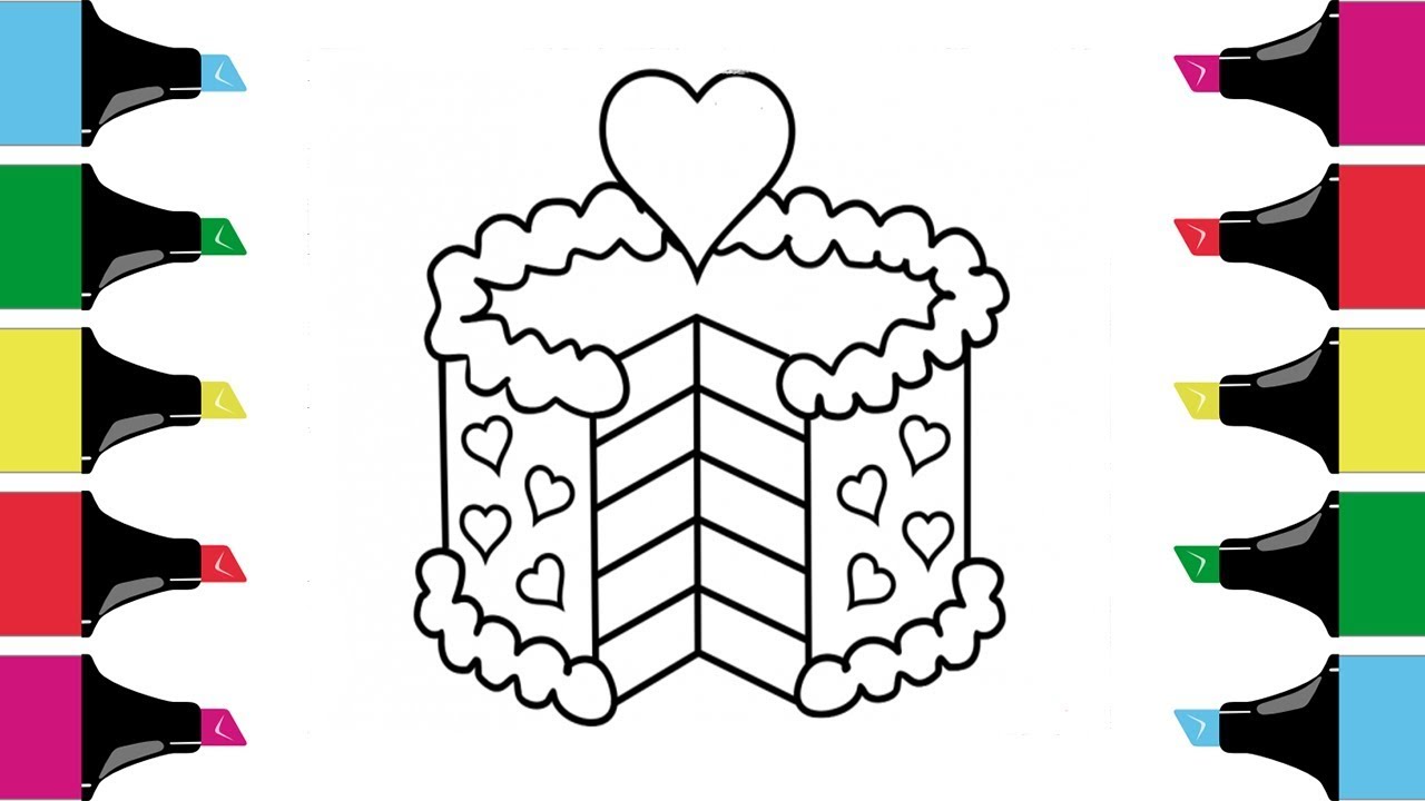 How to colors Rainbow Cake Coloring Pages |Coloring Pages for Kids ...