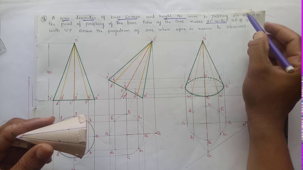 Projections of solids Session_6 - YouTube