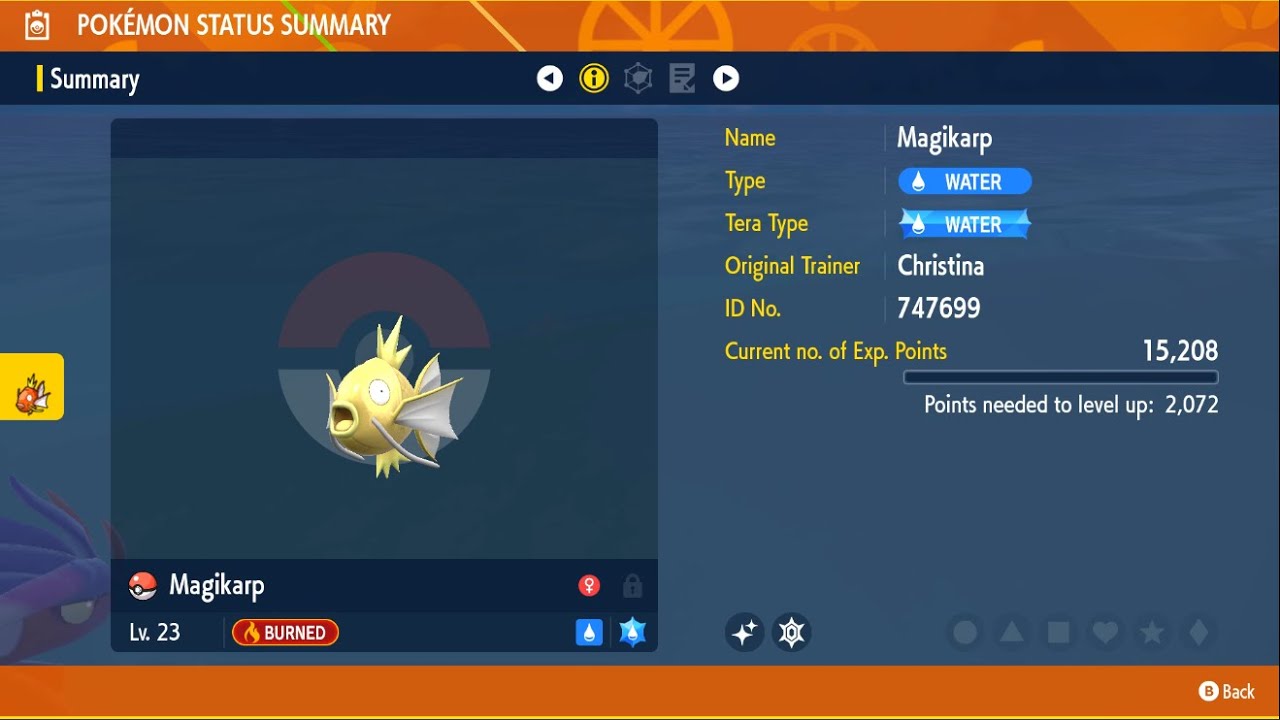 Shiny Magikarp (Female) #2 -Pokémon Scarlet - YouTube