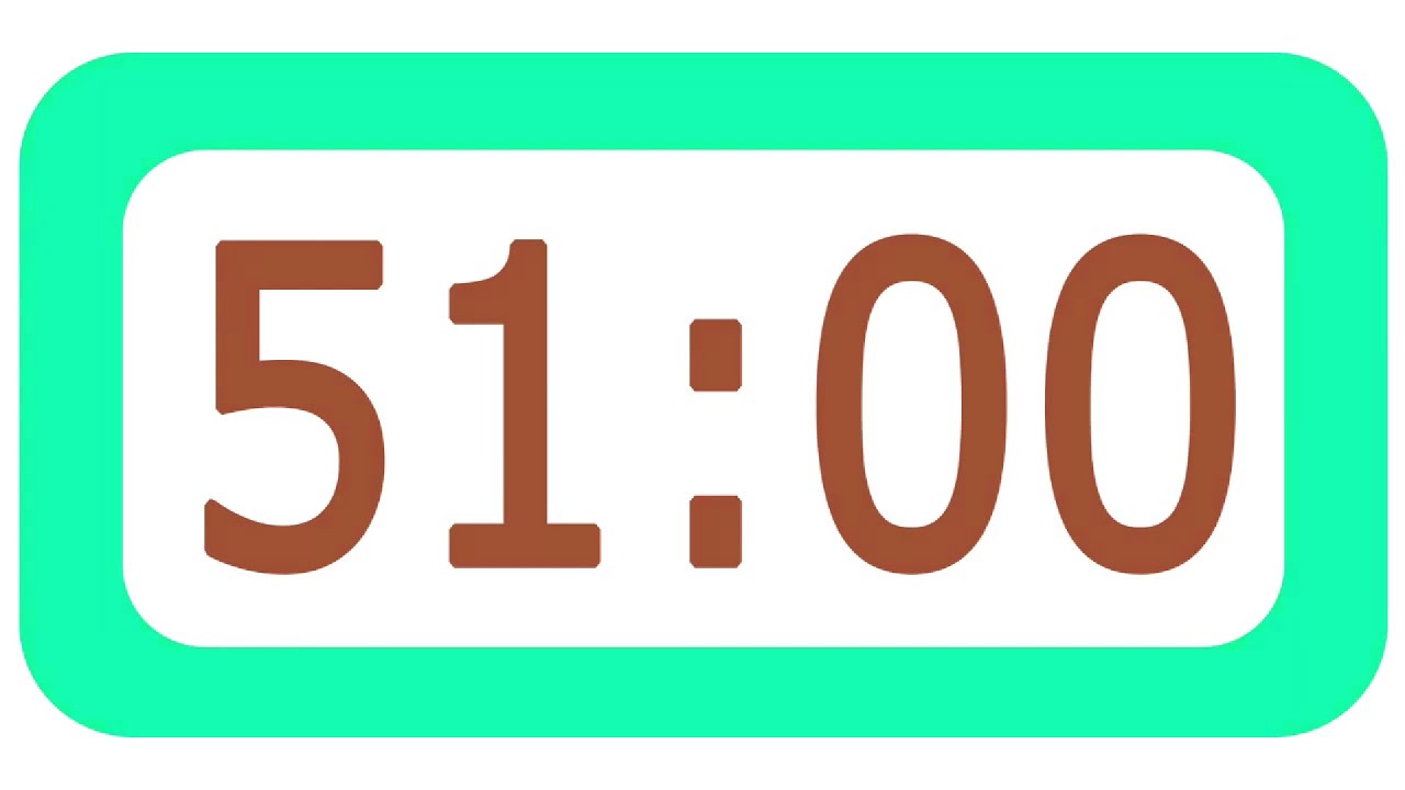 51 Minutes Countdown Timer with Alarm Bomb Sound colour ⏰🔔 - YouTube
