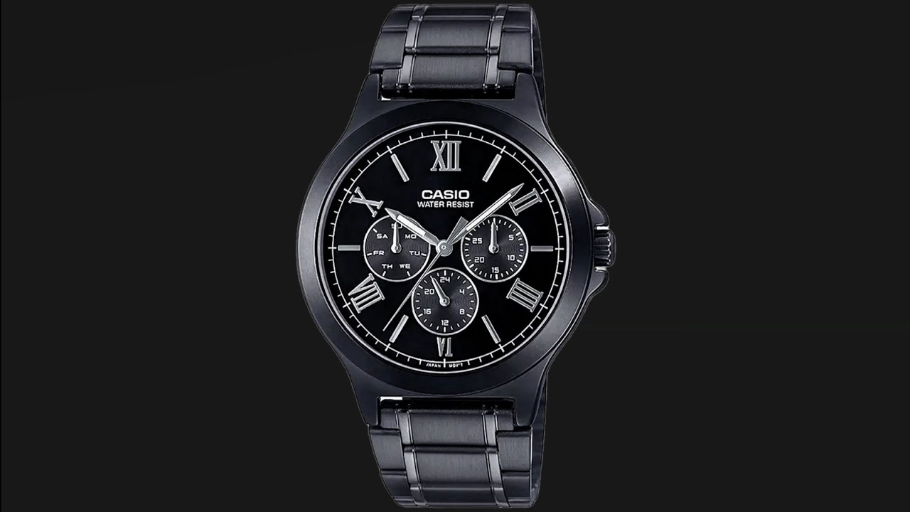 Casio Enticer Analog All Black Minimalist Men's Watch - YouTube