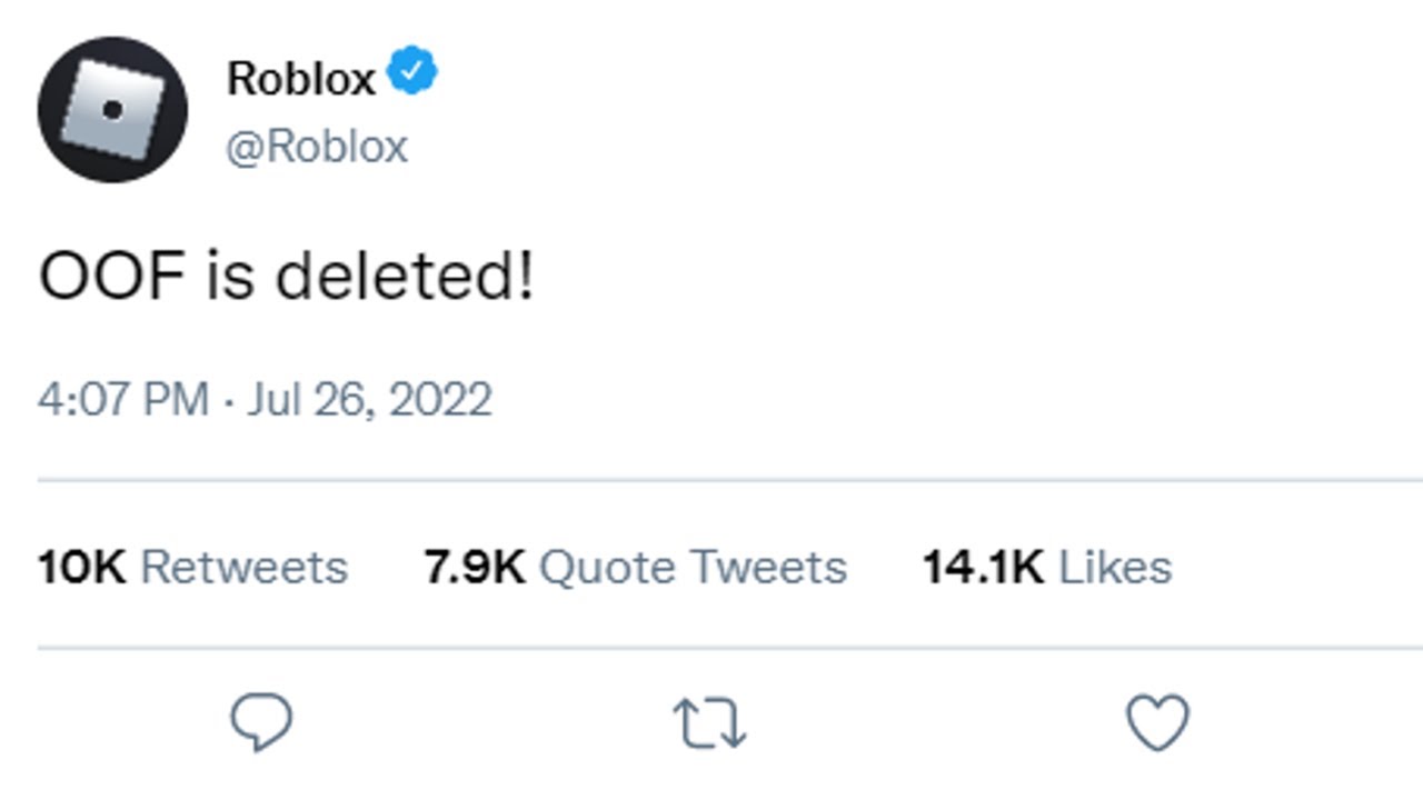Roblox OOF Sound is REMOVED! - YouTube