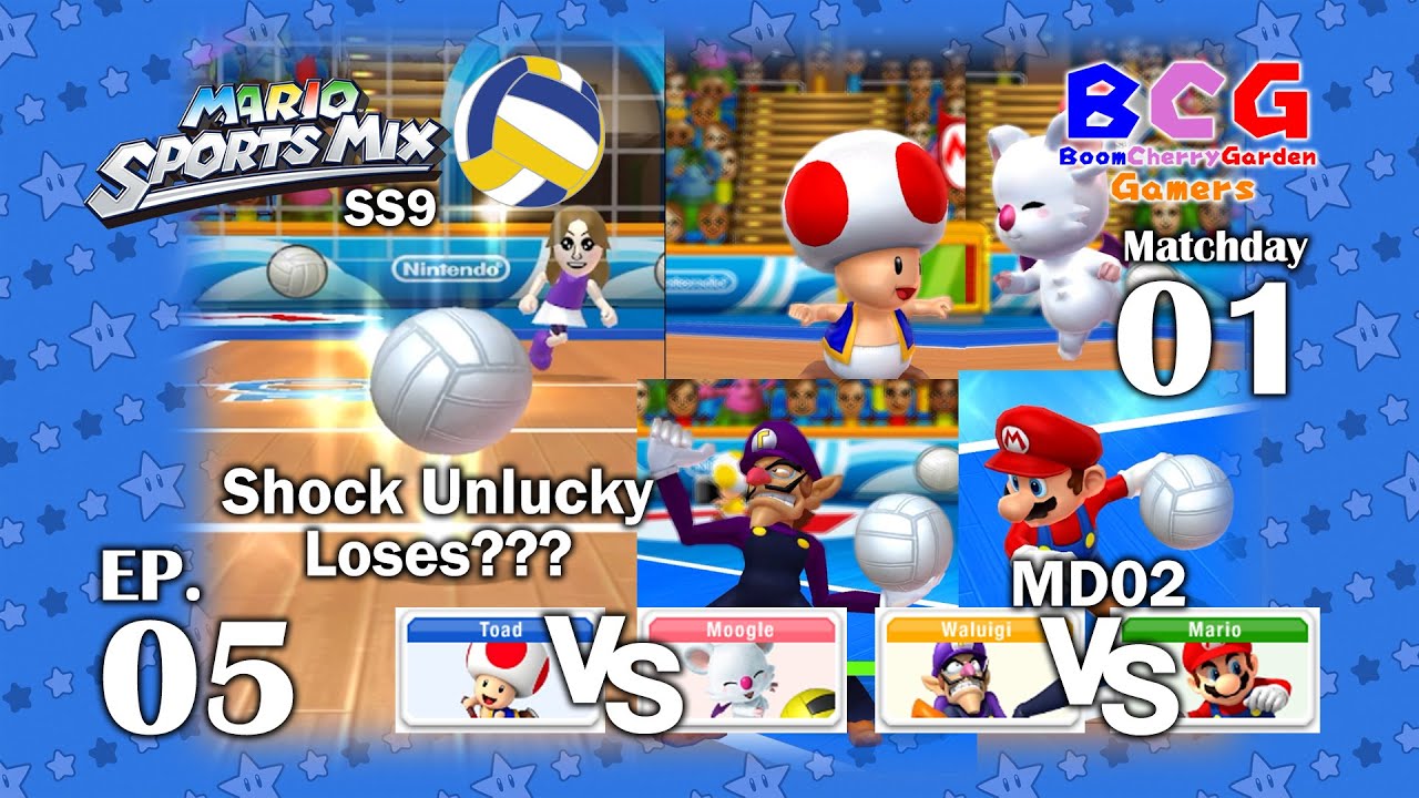 Mario Sports Mix Volleyball SS9 (Hard Mode) EP 05 MD 01 Toad-Moogle, MD ...