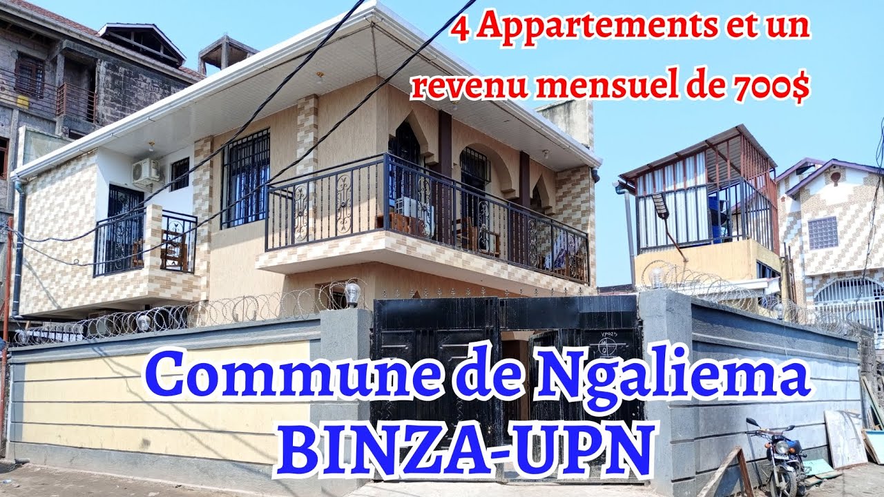 👉 BINZA-UPN NON LOIN DU MACADAME DANS LA COMMUNE DE NGALIEMA AVEC 4 ...