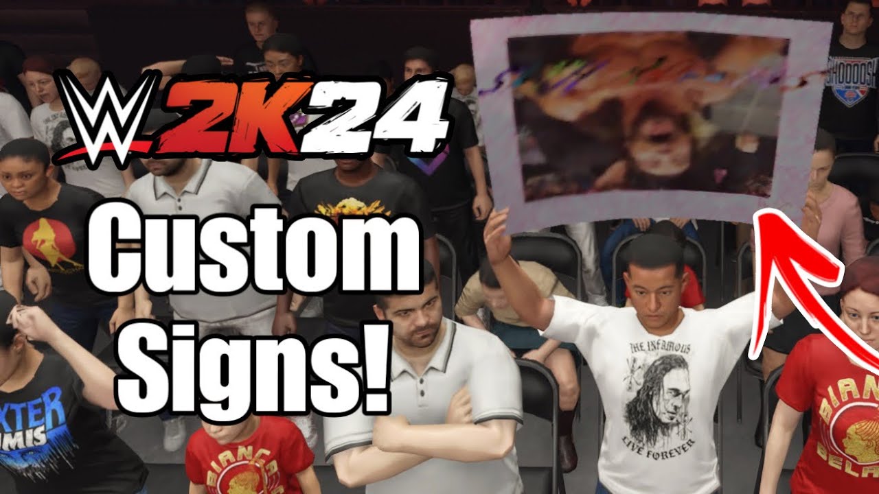 How To Make A CROWD SIGN In WWE 2K24 - YouTube