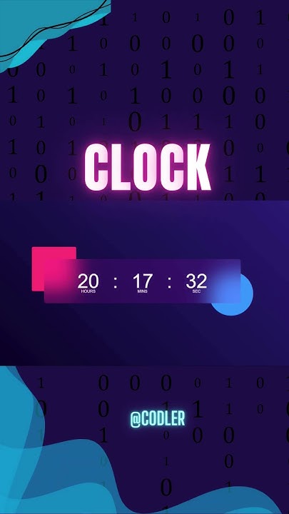 Digital Clock || HTML || CSS || JavaScript || Frontend || @CodlerOfficial - YouTube