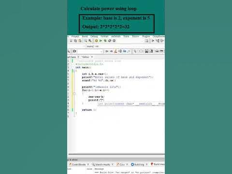 #20 Power of a number using loop || C Program #shorts #shortvideo #cprogramming #coding #loop ...
