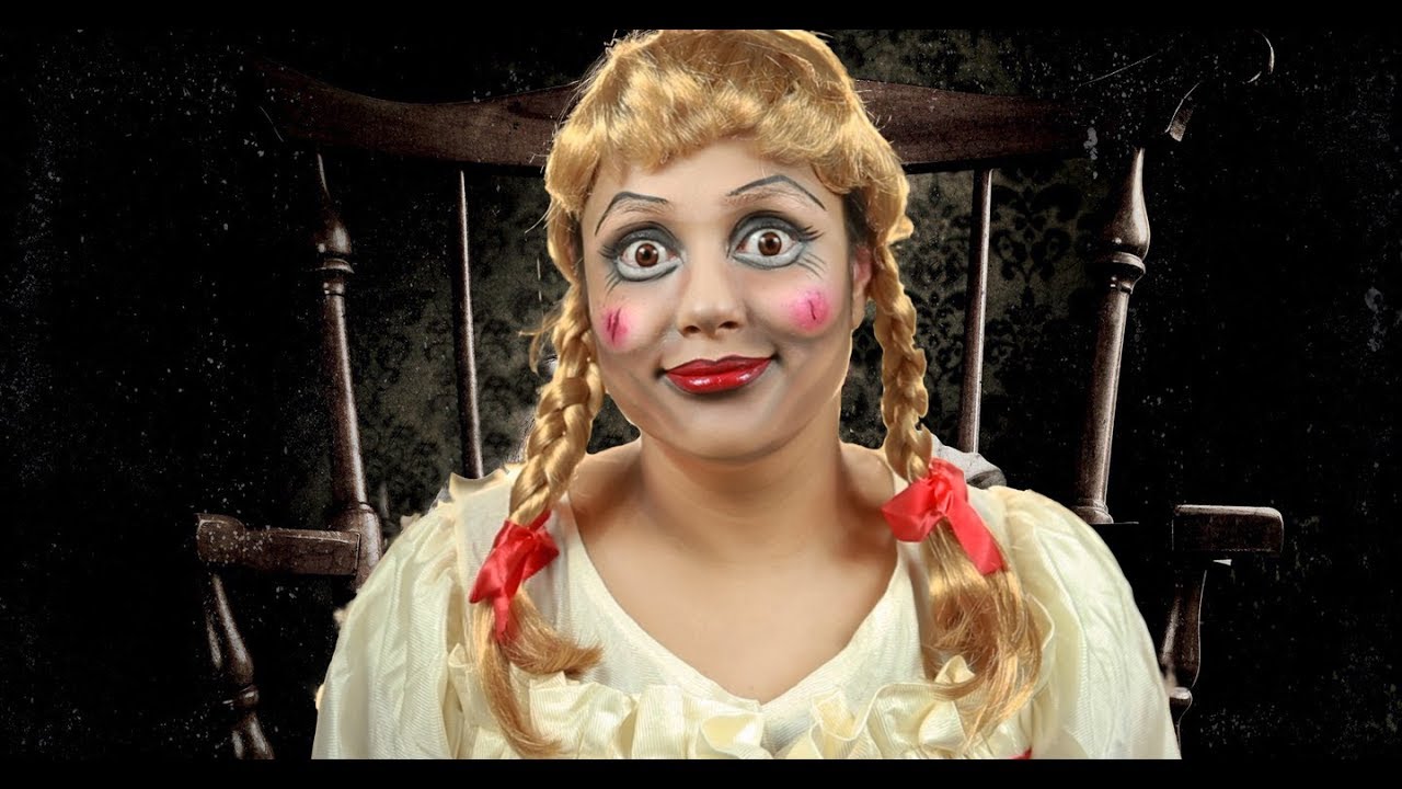 Halloween Makeup : Annabelle - YouTube