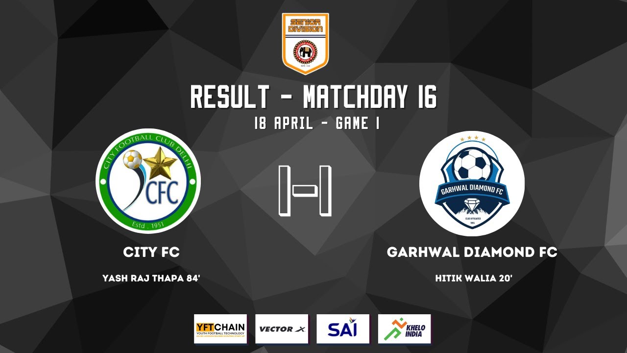 DSA SENIOR DIVISION LEAGUE 2023-2024 | FULL MATCH VIDEO | CITY FC VS GARHWAL DIAMOND FC | 1 ...