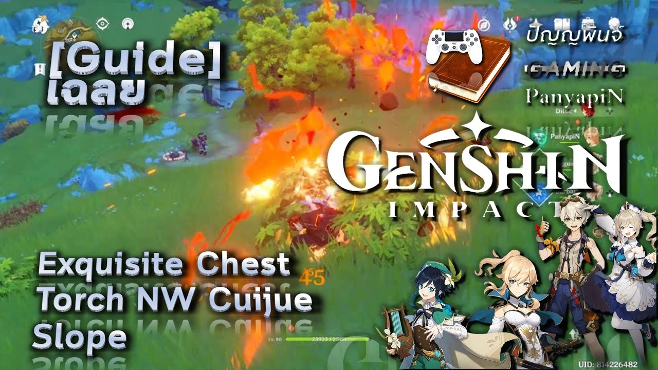 [Guide] Genshin Impact - Exquisite Chest Torch NW Cuijue Slope | เฉลย เ ...
