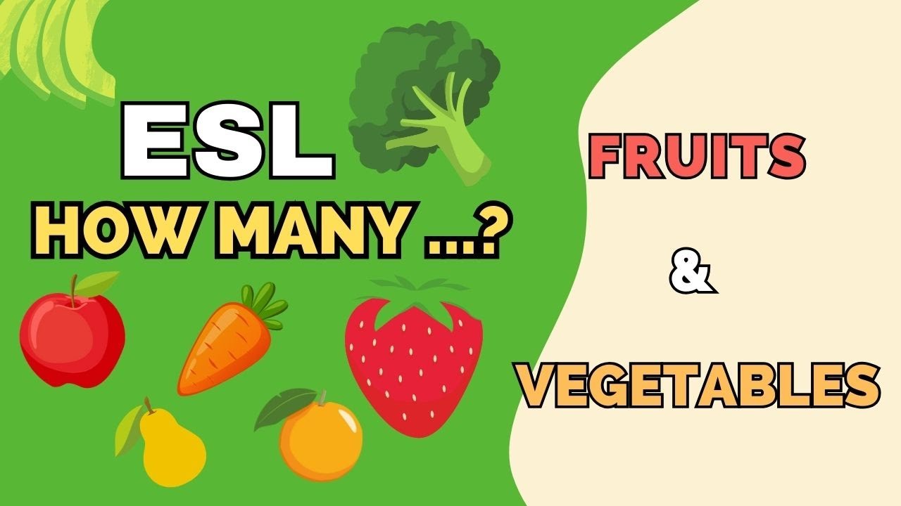 ESL How many fruits? Numbers 1-10 - Learn English - YouTube