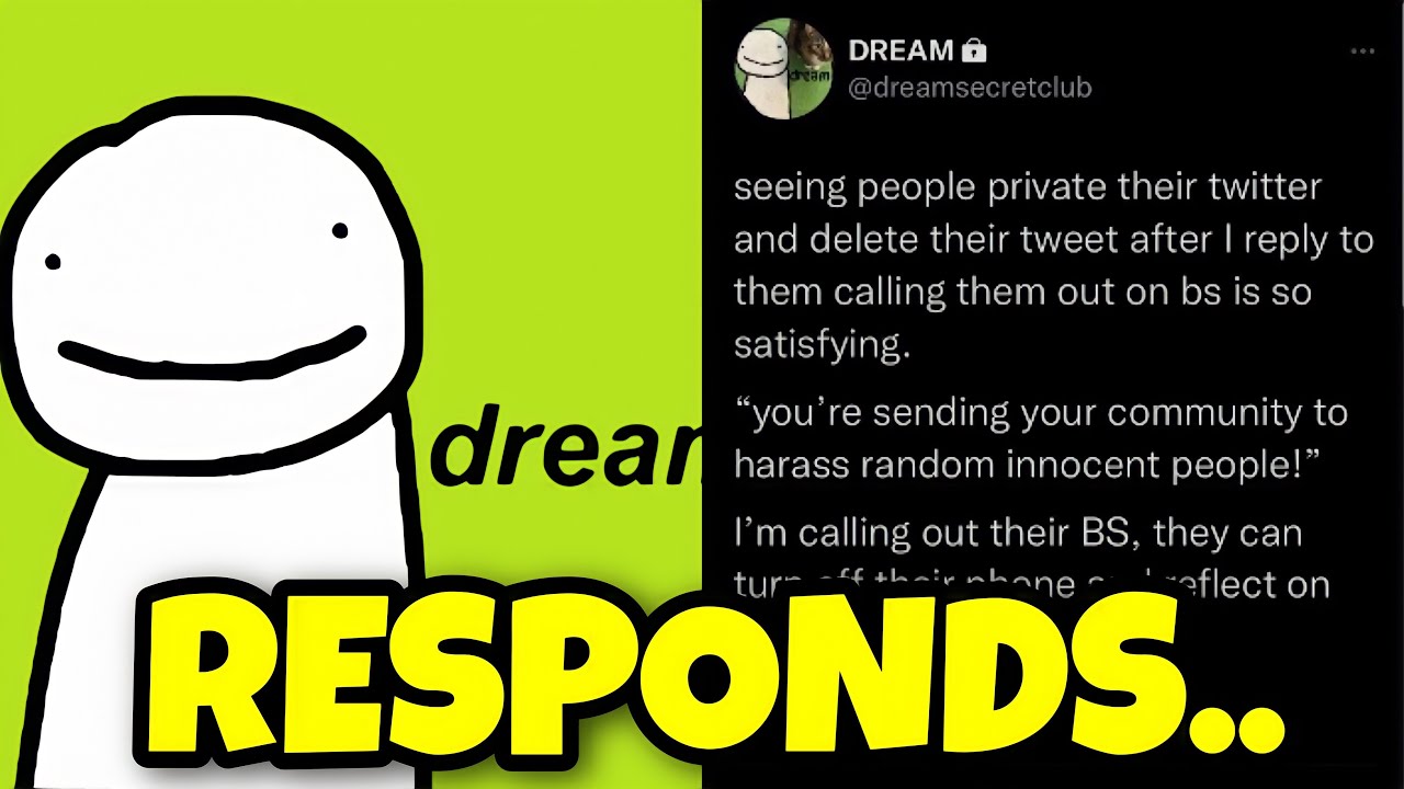 Dream RESPONDS To Twitter Drama.. - YouTube