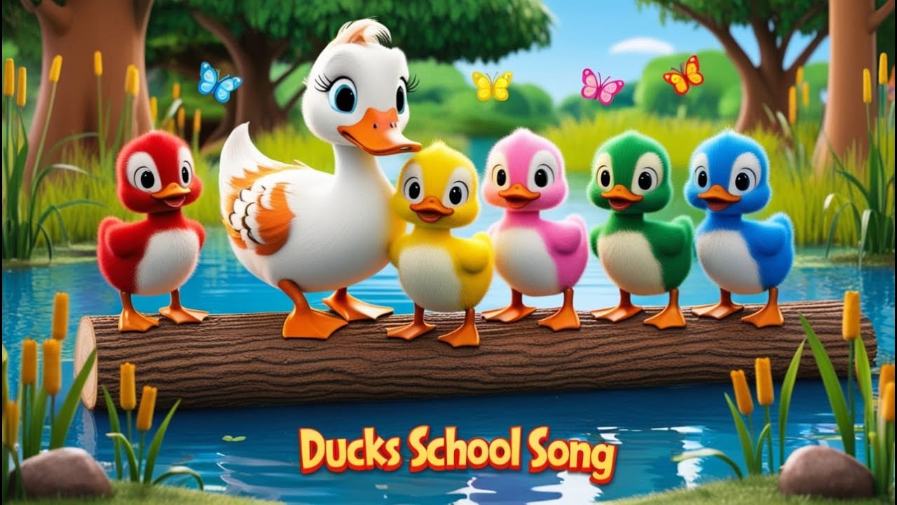 A Day in Duck School | Duck School | Duck Song | Animal Friends | Kids ...