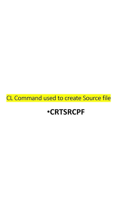 CL Command used to create Source file in IBM i AS400 - YouTube