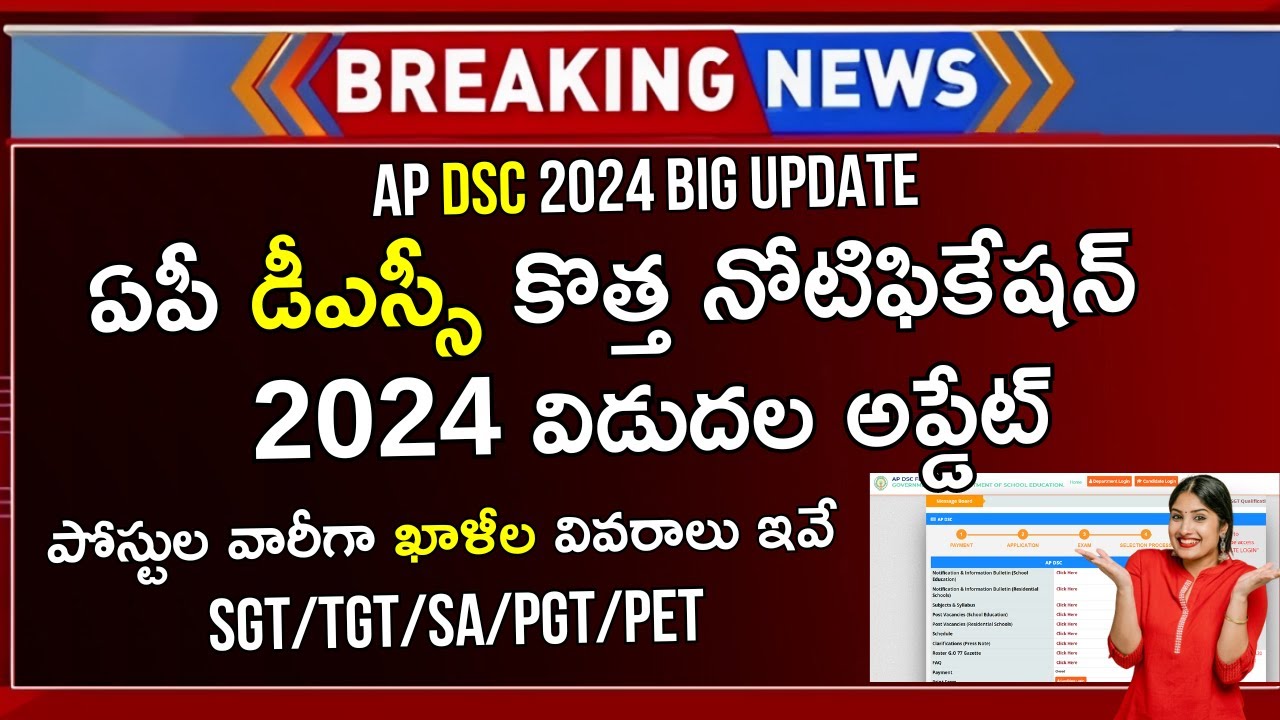 AP DSC New Notification Post Wise Vacancies List 2024 | AP DSC 2024 ...