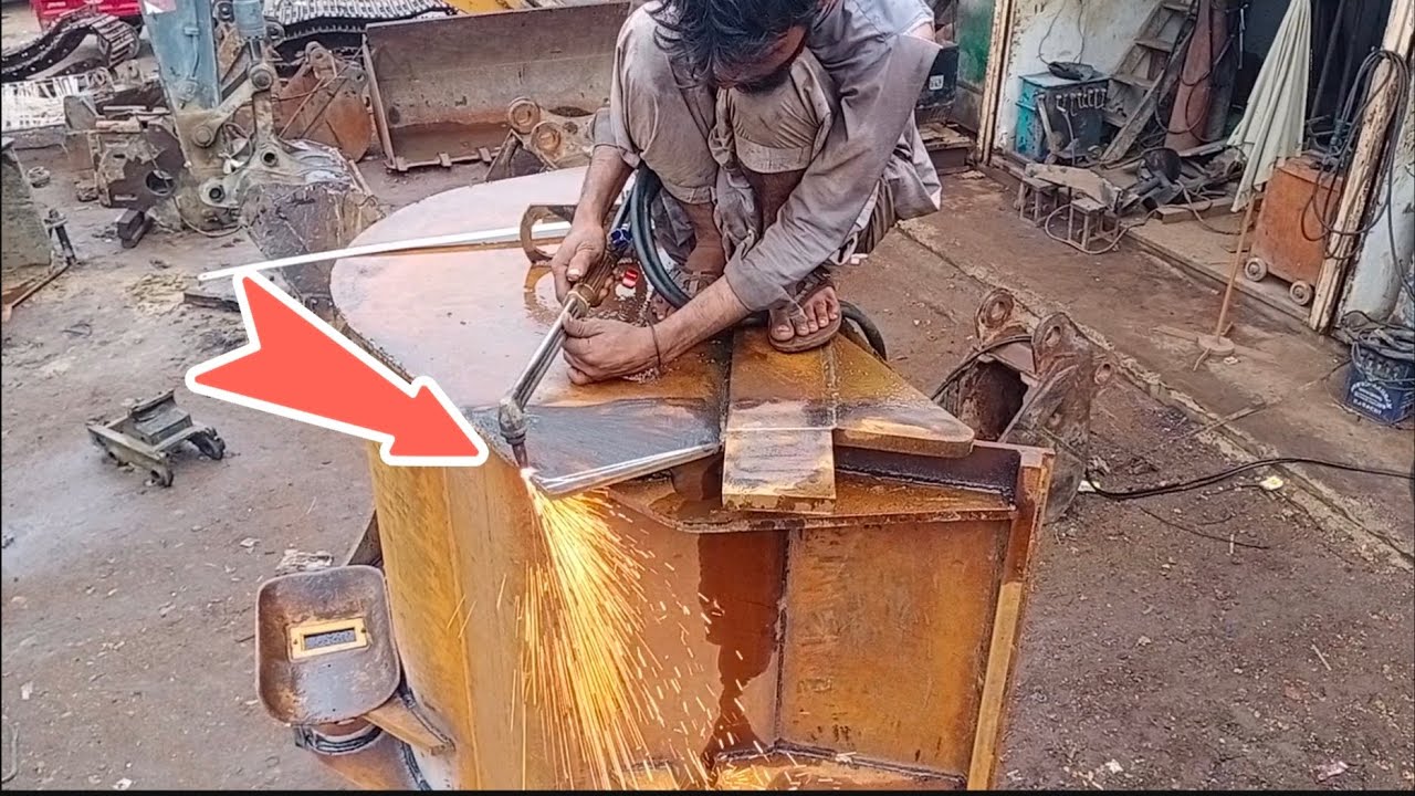 New bucket extra plate cutting idea - YouTube