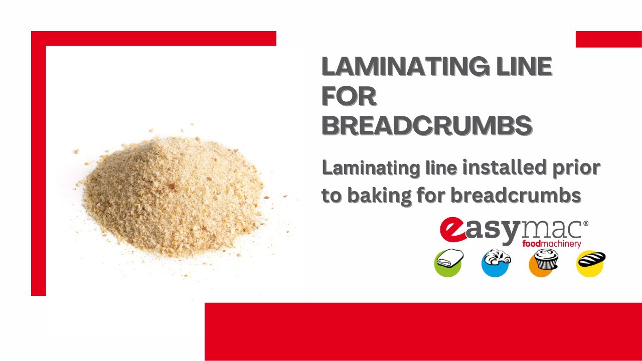 EASYMAC - Laminating line for breadcrumbs - YouTube