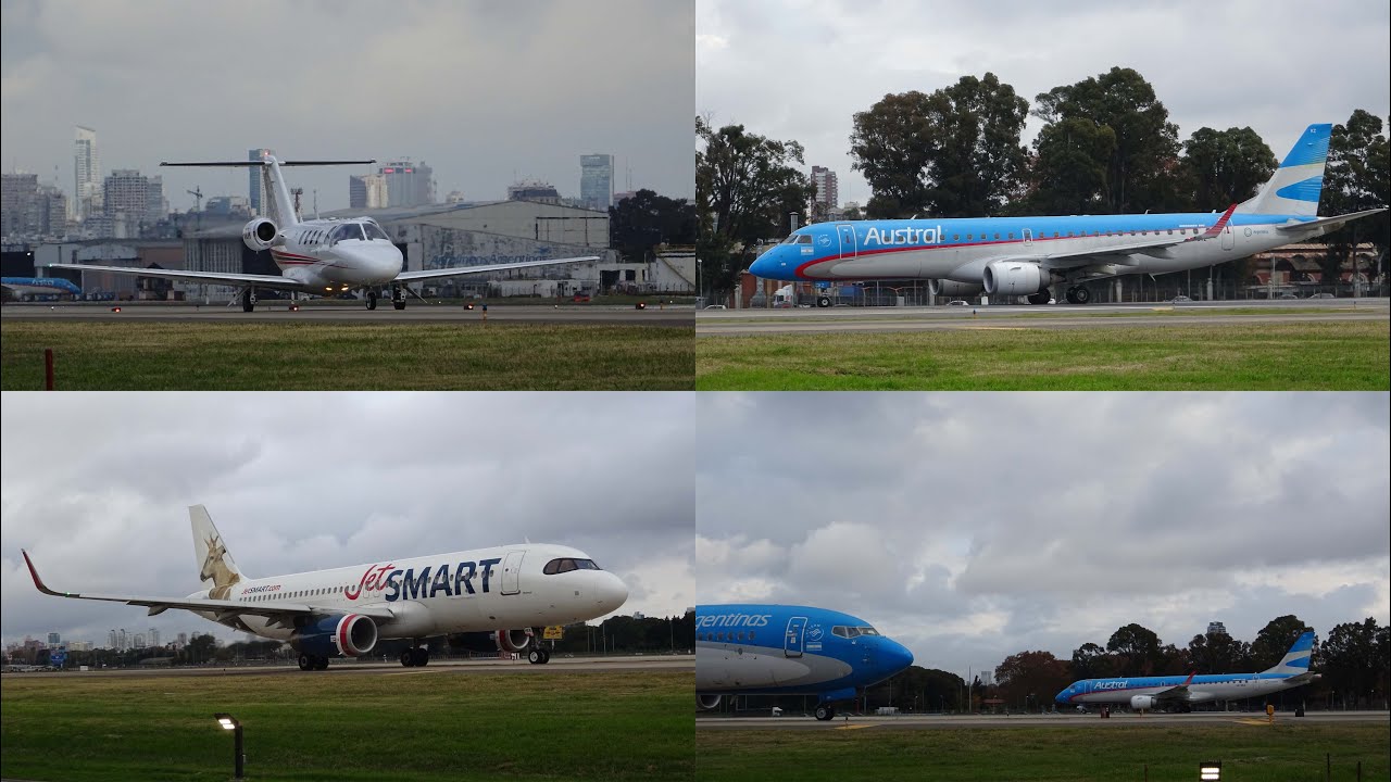 Aerospotting | Llegadas y salidas en Aeroparque Jorge Newbery - YouTube