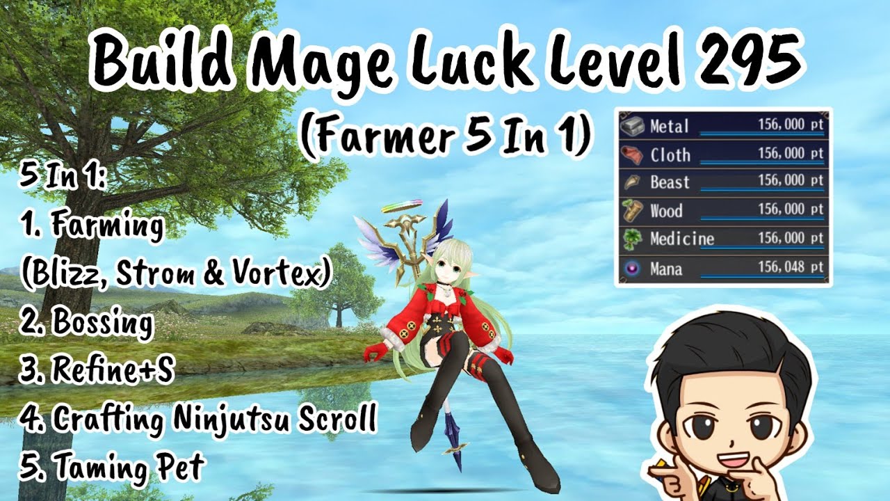 Build Mage Luck Level 295 (Farmer 5 In 1) - Toram Online - YouTube
