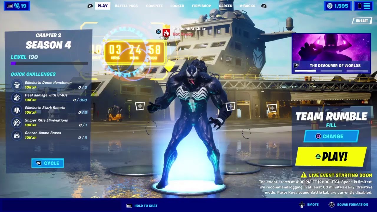 UNLOCKING the VENOM skin in Fortnite - YouTube