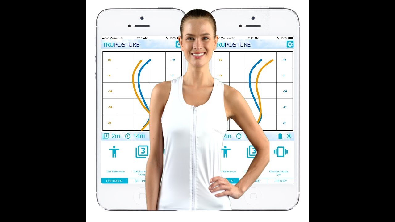 TruPosture 5-sensor Smart shirt and App demo - YouTube