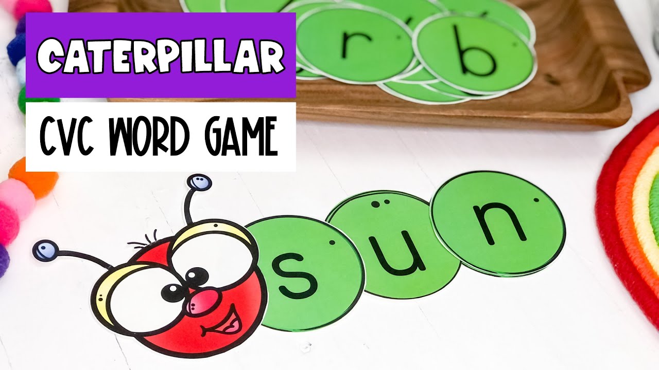 Very Hungry Caterpillar CVC Word Family Activity - YouTube