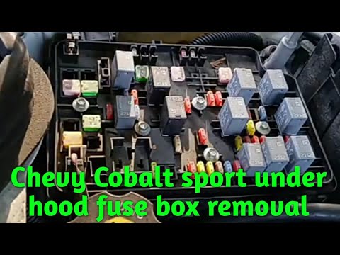 Chevy Cobalt under hood fuse box removal - YouTube