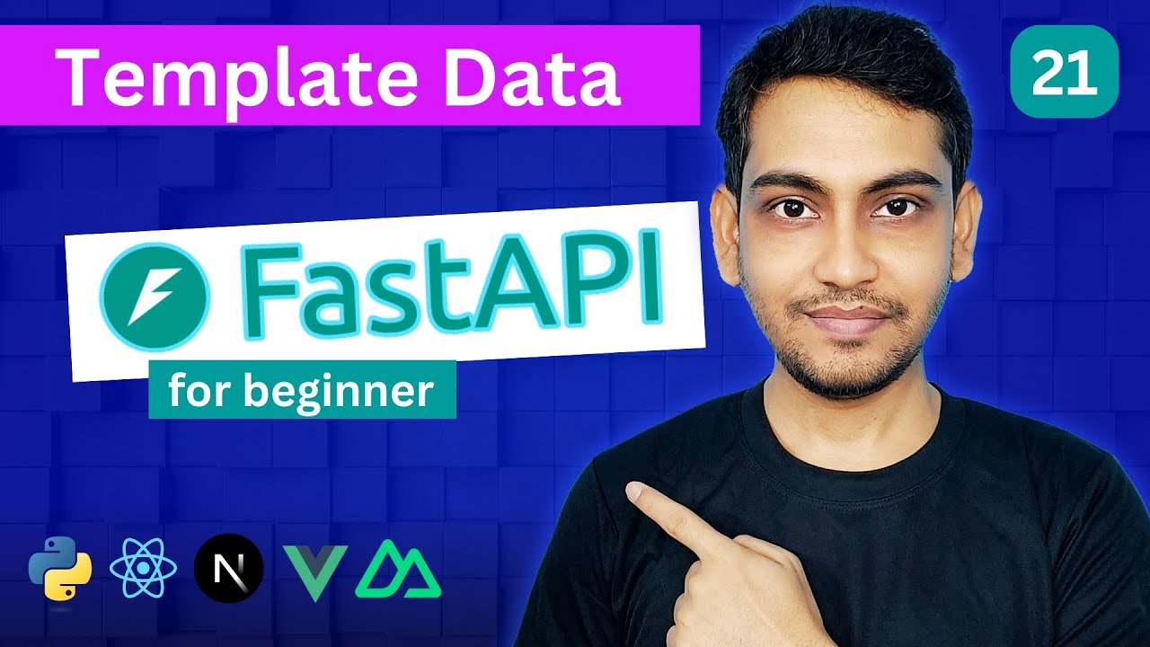Pass Data to Template in FastAPI for beginner - YouTube