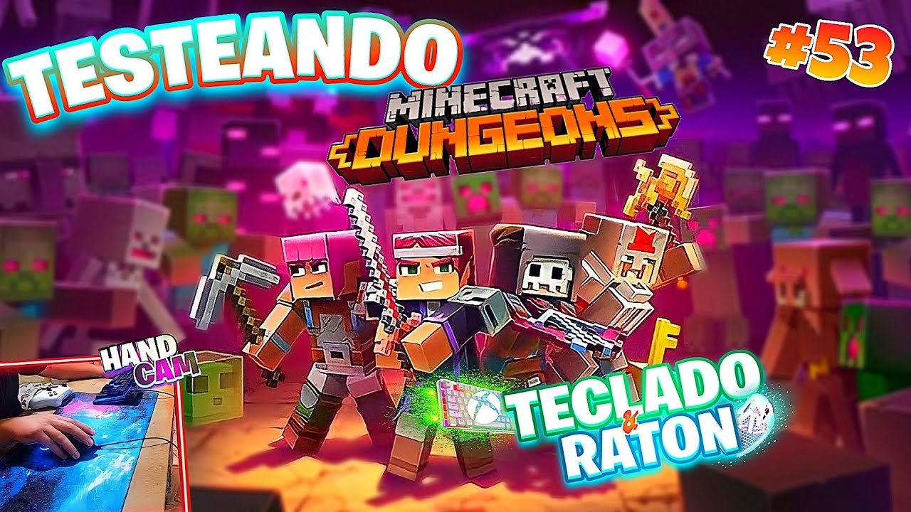 TESTEANDO *MINECRAFT DUNGEONS* con TECLADO Y RATON en CONSOLA (xbox, ps ...
