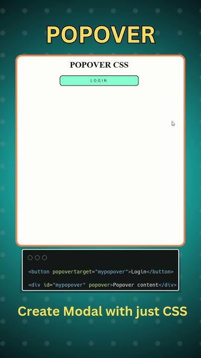 Modal With Only Css Htmlmcq Coding Csstutorialscool Css3 Youtube