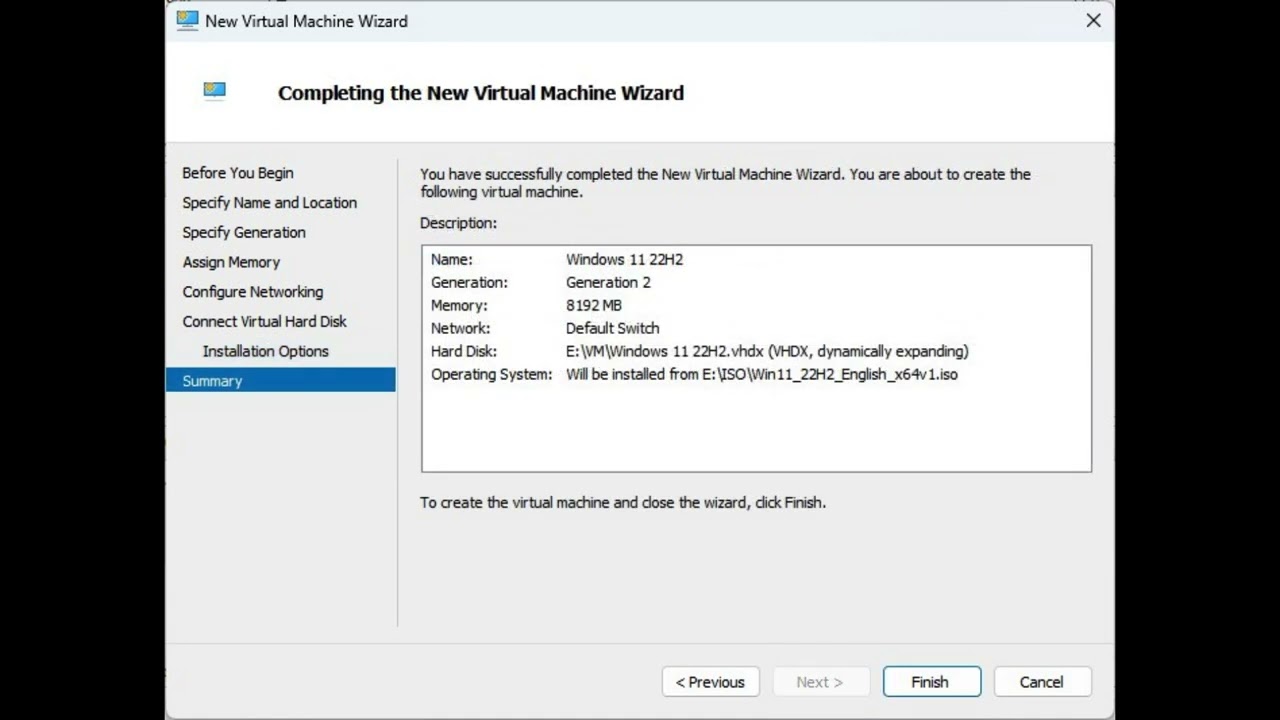 Creating a Virtual Machine of Windows 11 using Microsoft Hyper-V
