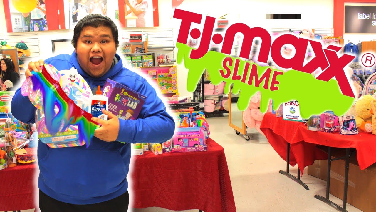 TJ MAXX SLIME CHALLENGE !! SHOPPING FOR SLIME SUPPLIES AT TJ MAXX AND ...