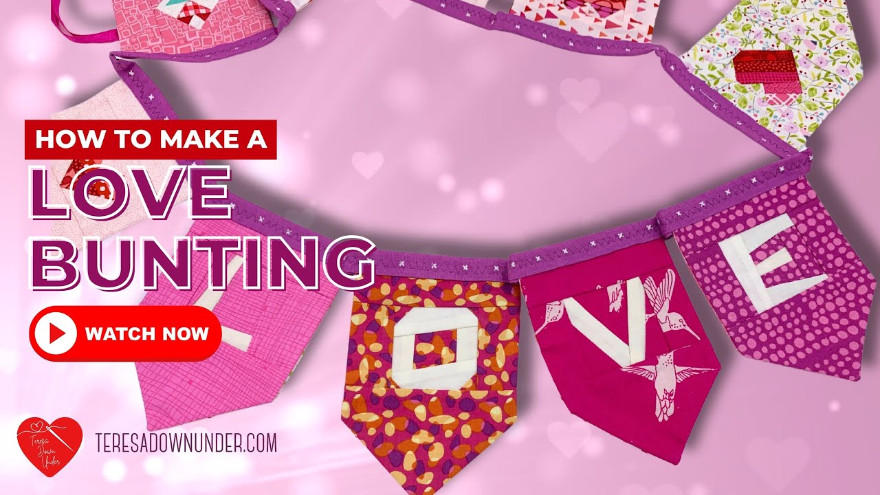 Perfect bunting for a an occasion where love is involved - YouTube