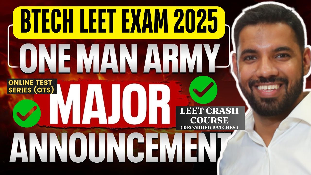 Leet Exam 2025 Best Test Series Crash Course Batches For Leet 2025 Btech Lateral Entry After