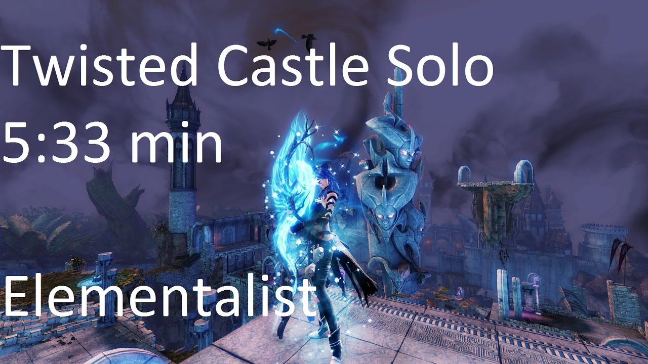 Gw2 [qT] Twisted Castle Solo 5:33 min | Elementalist - YouTube