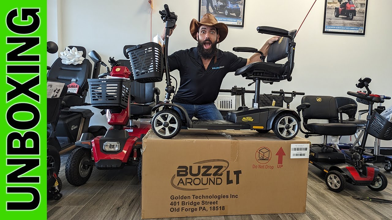 📦 Golden Buzzaround LT Mobility Scooter Unboxing Tutorial GB108 - YouTube