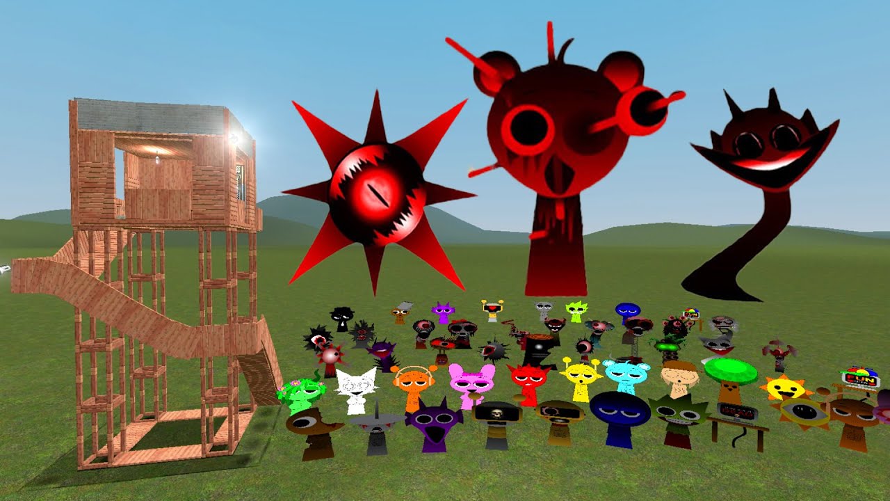 Nightmare Sprunki Scarys Vs Towers In Garry's Mod - YouTube