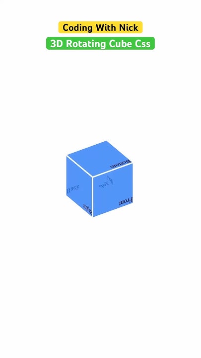 3D Cube Animation in HTML & CSS | Quick & Easy Tutorial #coding #htmlcss #programming #animation ...