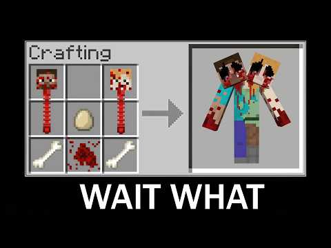 Minecraft wait what meme part 140 - Crafting Scary Steve