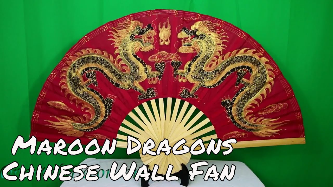Maroon Dragons - Chinese Wall Fan - YouTube