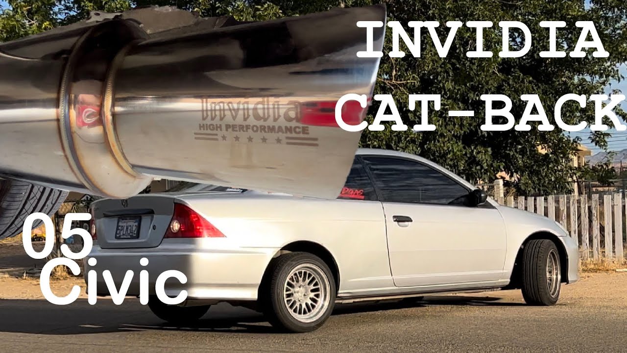Invidia N1 catback exhaust em2 - YouTube