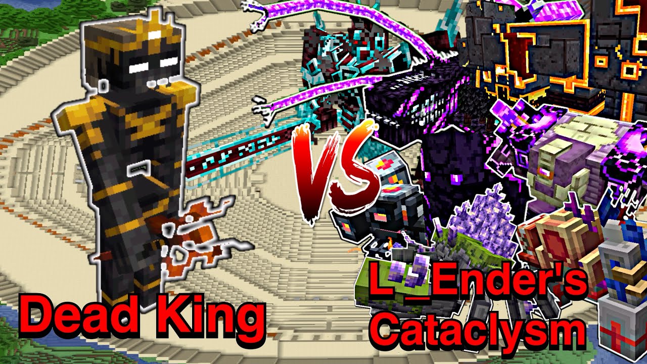 Minecraft |Mobs Battle| Dead King (Iron's Spells 'n Spellbooks)VS L_Ender 's Cataclysm - YouTube