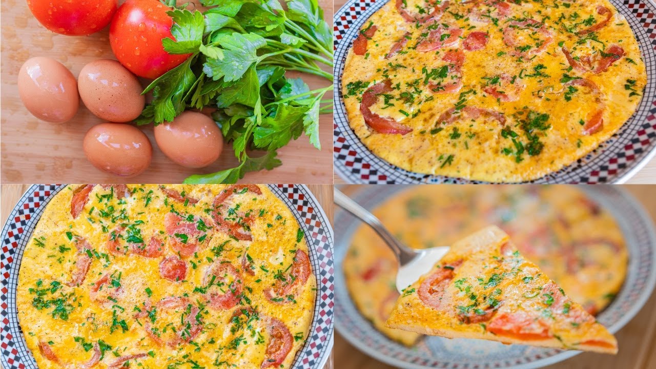 Receta de tomate con huevo Desayuno o cena en 5 minutos. - YouTube