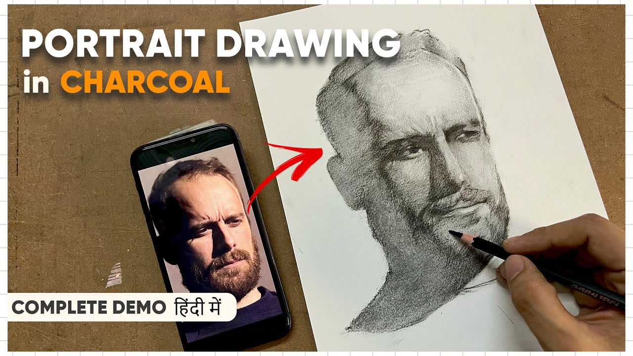 How To Draw A Face With Charcoal