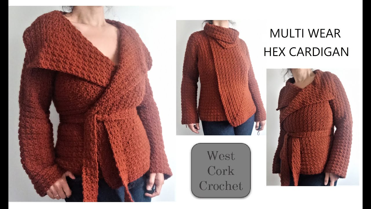 How to crochet the hex cardigan, hexagon cardigan, hex jacket, hexagon ...