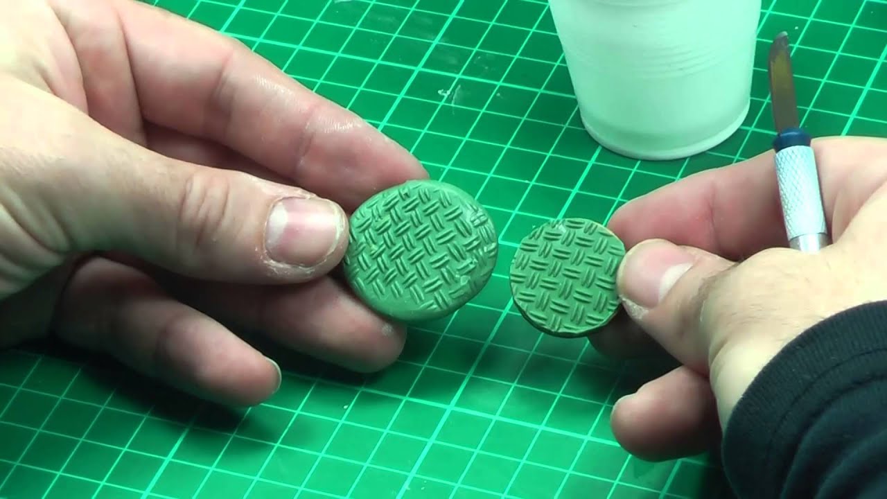 03 Textured Rolling Pin – with Green Stuff for miniature bases - YouTube