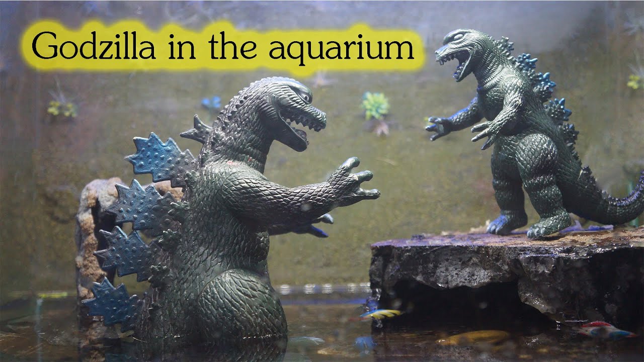Godzilla in the aquarium | Cafe mô hình giấy - YouTube