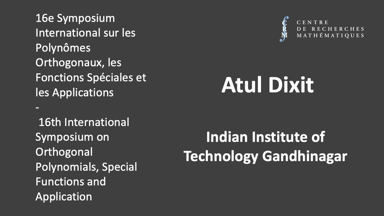 Atul Dixit: Generalized Lambert Series - YouTube