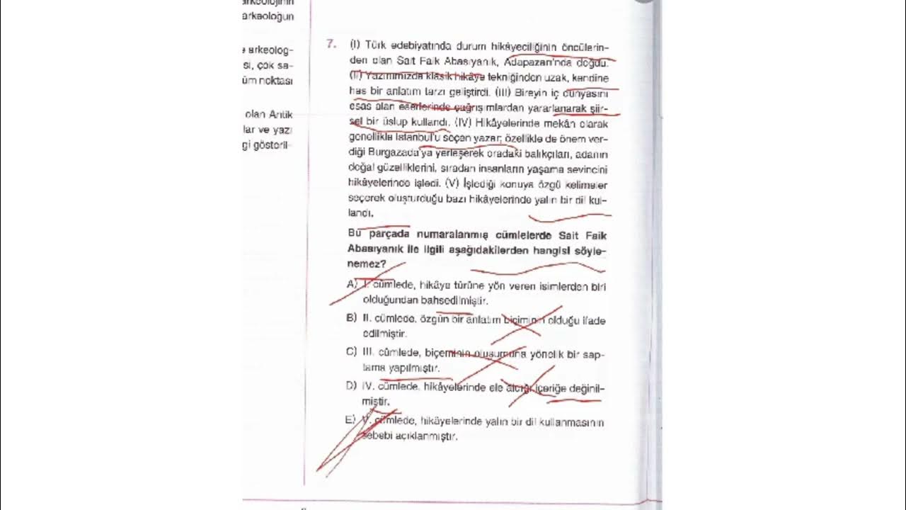 İz EĞİtİm Kurumlari 2023 2024 Tyt SÜre Yayinlari Denemesİ TÜrkÇe Dersİ